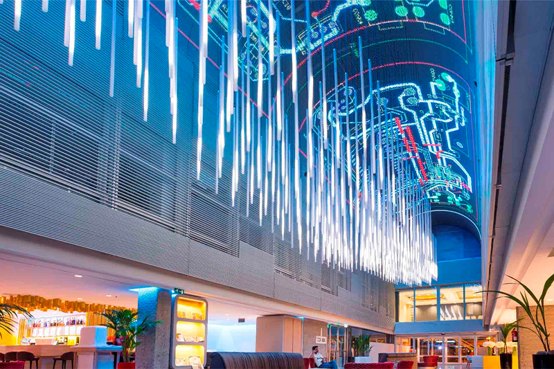 China Mesh LED Screen with Light Weight , Easy Maintenance & Energy ...